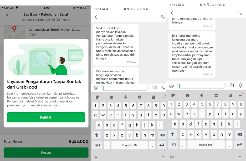 Grab and Gojek implement contactless food deliveries, users buy meals ...