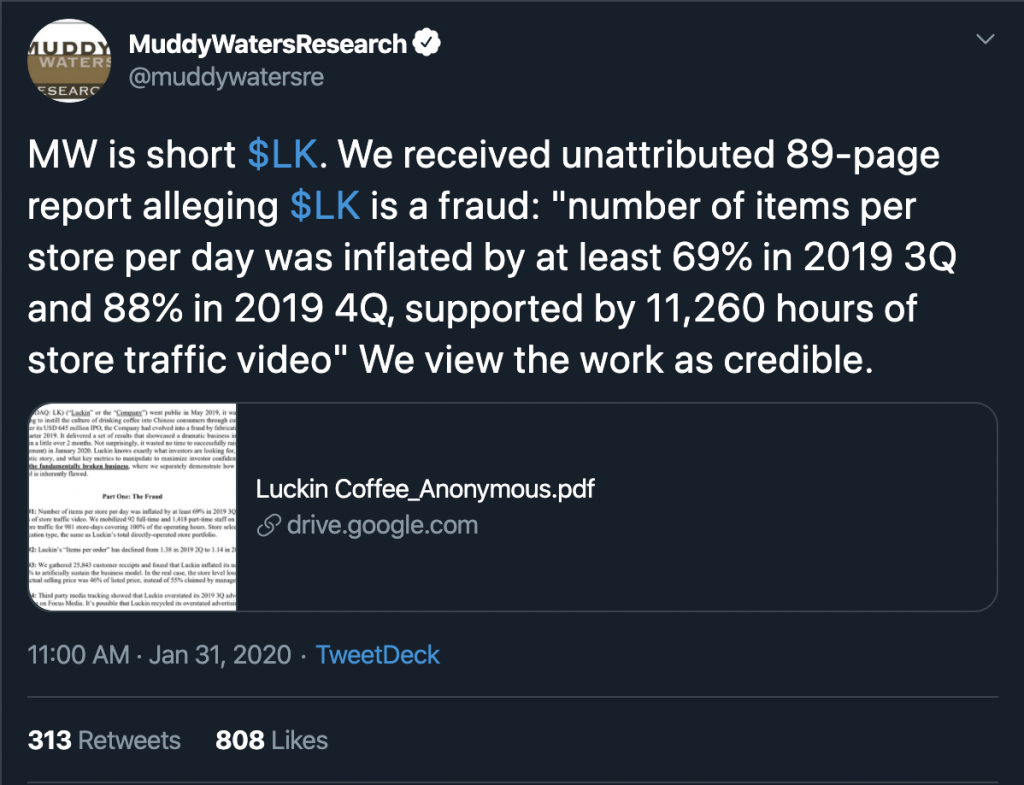 Luckin Coffee to investigate USD 310 million of fraudulent sales as ...